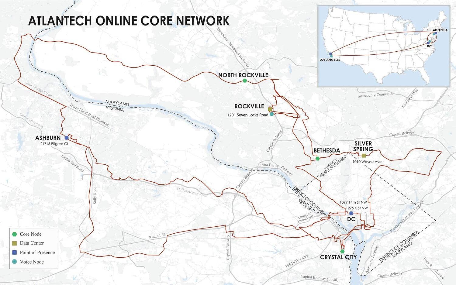 DC Metro Network Map | Phone, Fiber, and Data Center Services