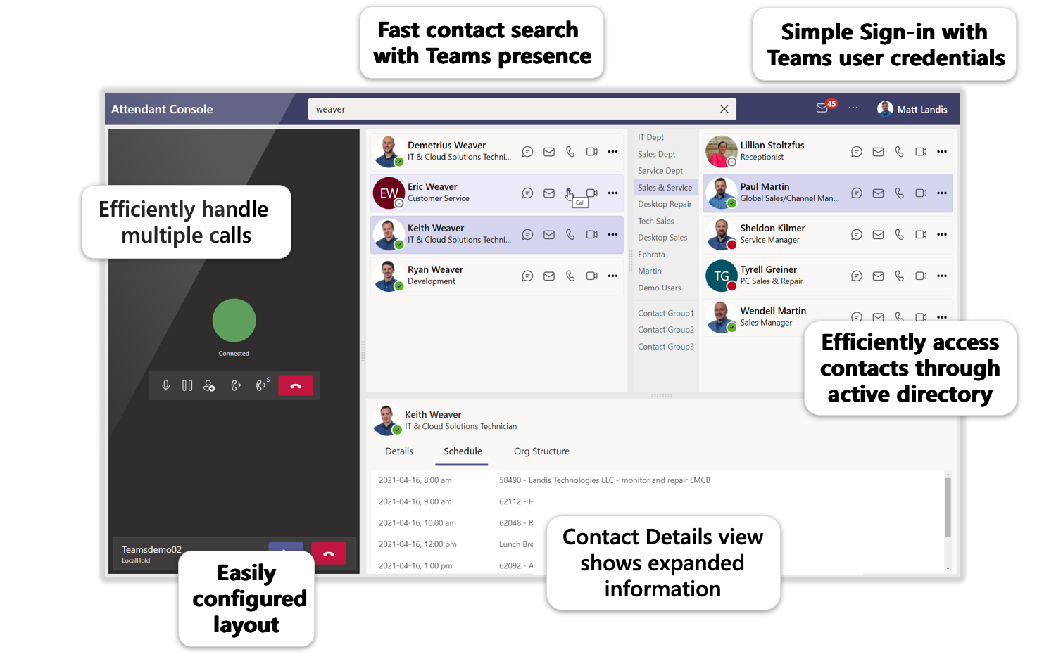 Attendant Console for Microsoft Teams